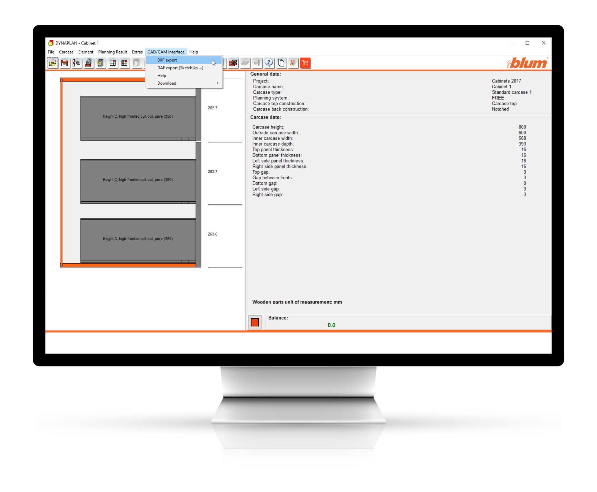 Interfaz al software de socio | Blum