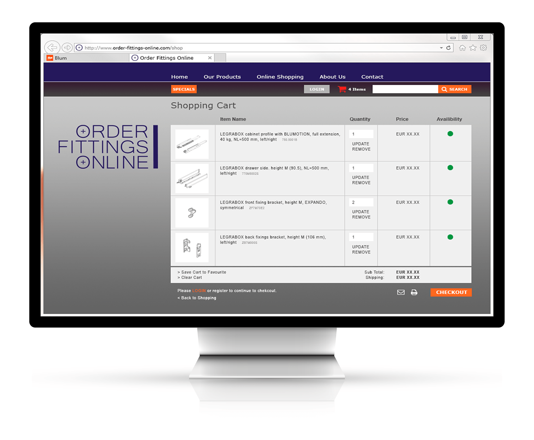 Interface with Online Shops | Blum